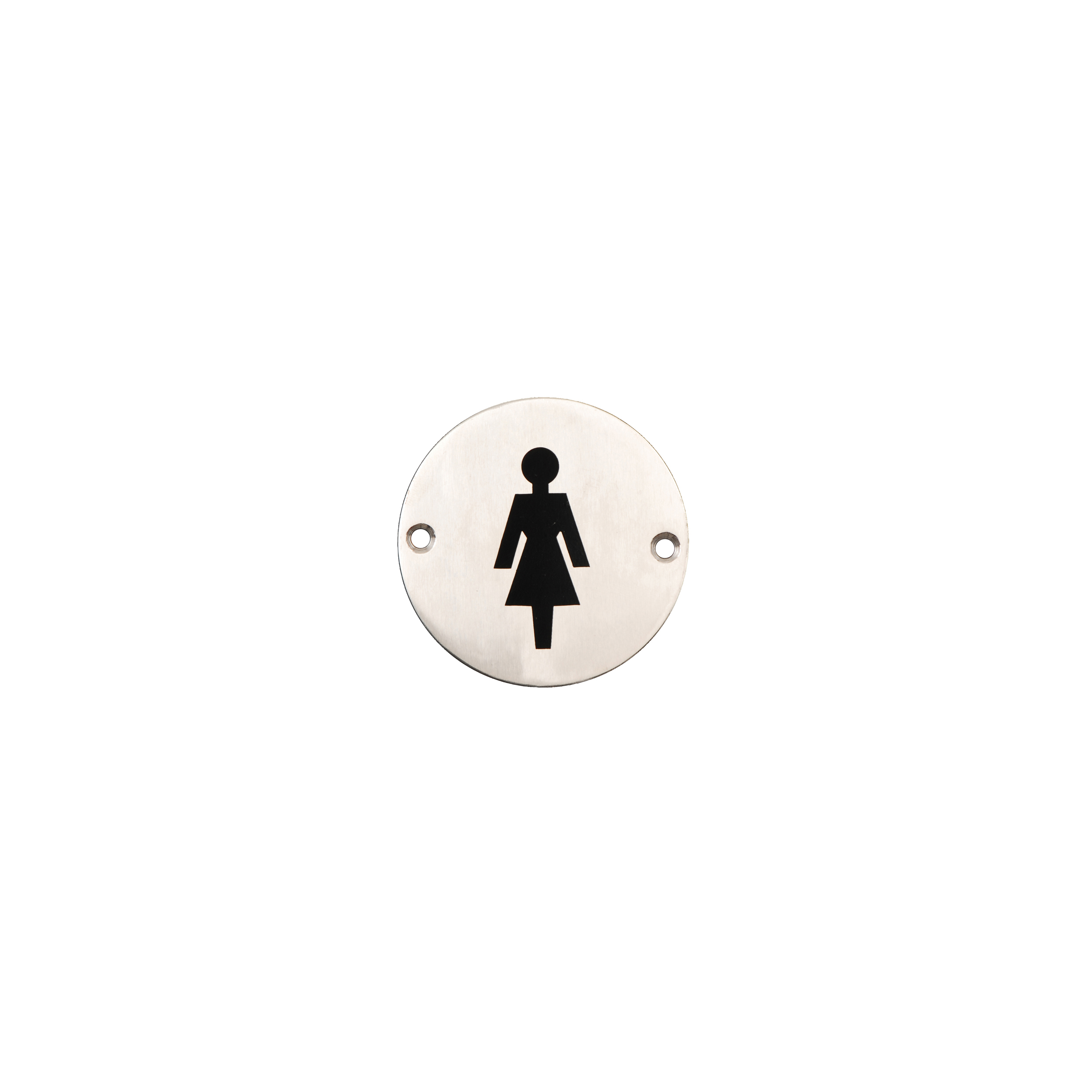 HUNTA® Satin Stainless Steel Female Pictogram disc - Powered by Trade