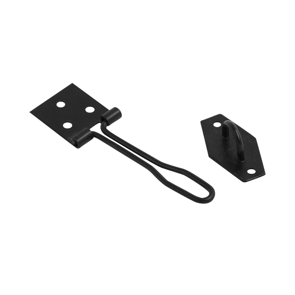 ION HARDWARE Hasp & Staple Wire Black 100mm - Powered by Trade