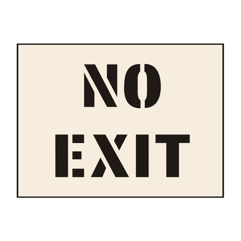 SPECTRUM INDUSTRIAL No Exit Stencil (400 x 600mm) - Powered by Trade
