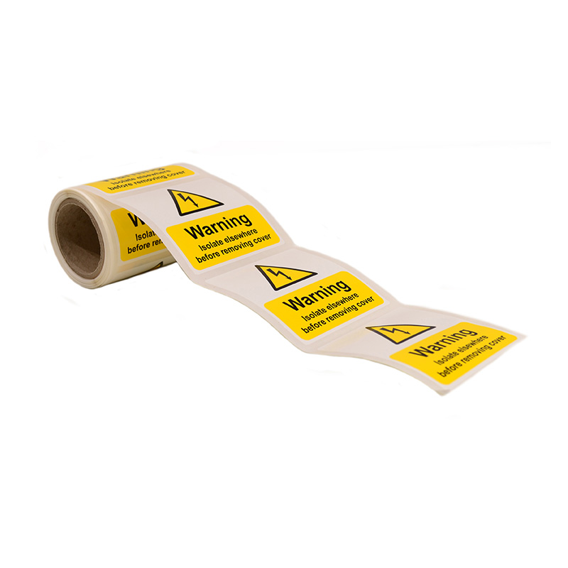 SPECTRUM INDUSTRIAL Warning Isolate Elsewhere - 100 Roll SAV (75 x 75mm ...