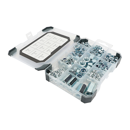 TIMCO Nuts Zinc Mixed Tray - 243pcs - Powered by Trade