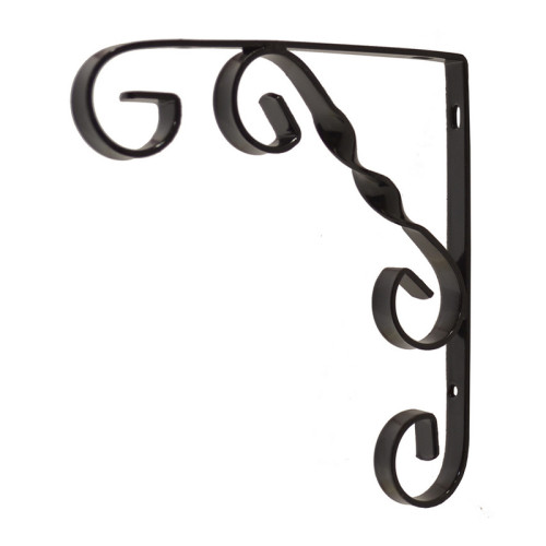 Centurion® Wrought Iron Scroll Brackets, Black Finish, 150mm - Powered ...