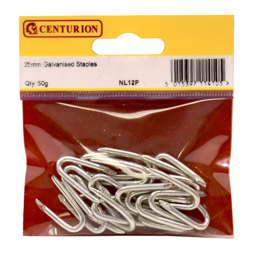 Centurion® Netting Staples, 25mm, Galvanised - Powered by Trade